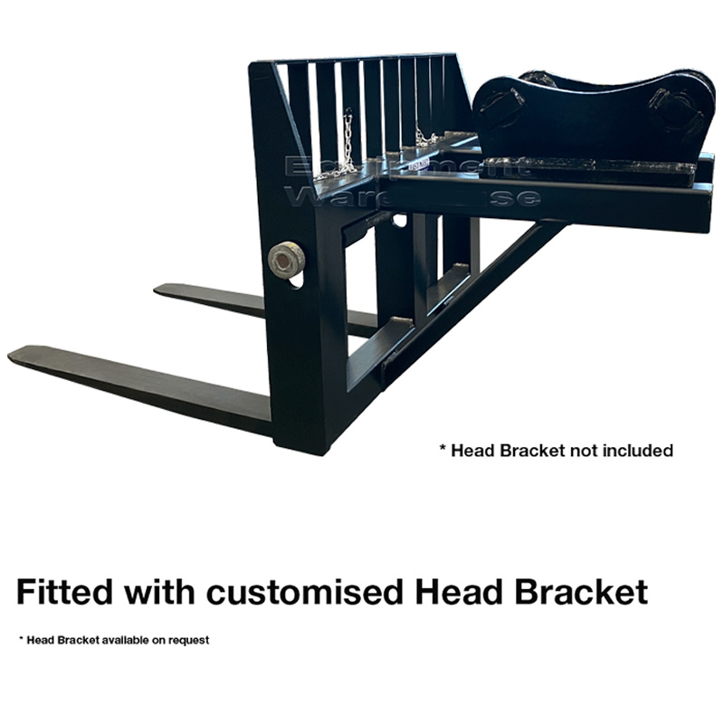 Pallet Forks to suit Excavator 4000 Kg (Floating Forks) | Forklift Jib ...